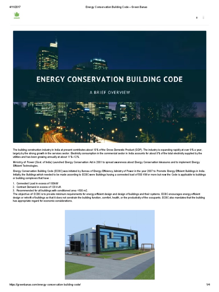 Energy Conservation Building Code - Green Banao | PDF