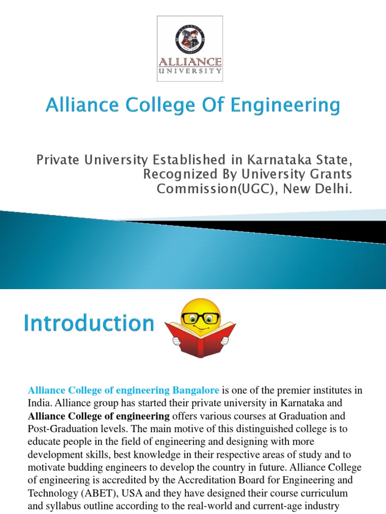 Alliance College of Engineering, Admission in Alliance College of ...