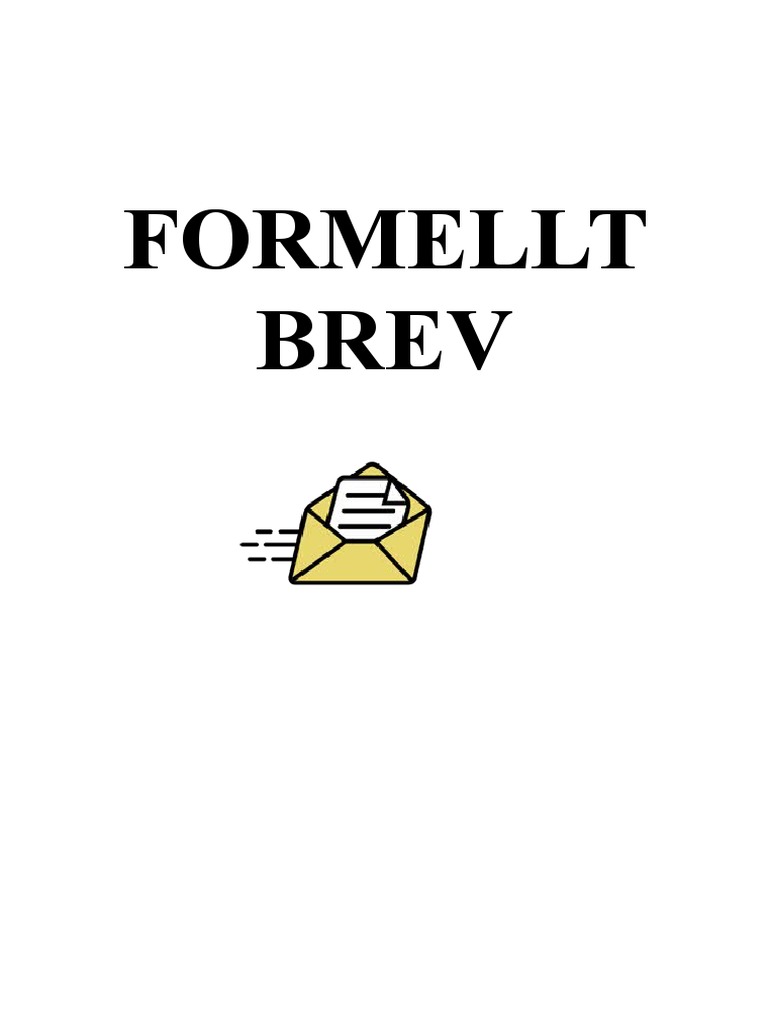 Formellt Brev - Mall Och Övningar