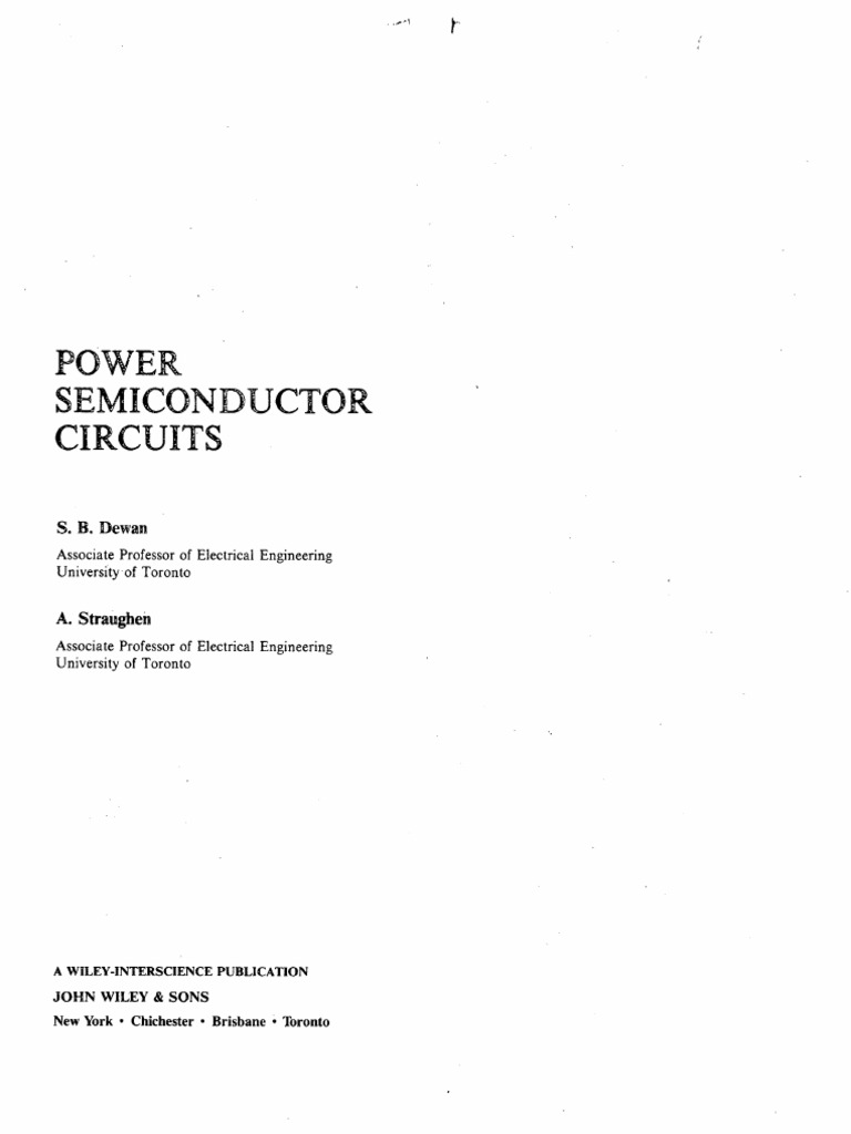Power Semiconductor Circuits Capitulo 1 | PDF