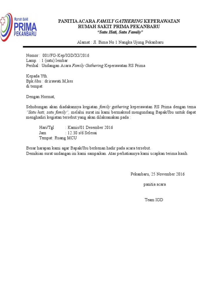 Undangan Family Gathering | PDF