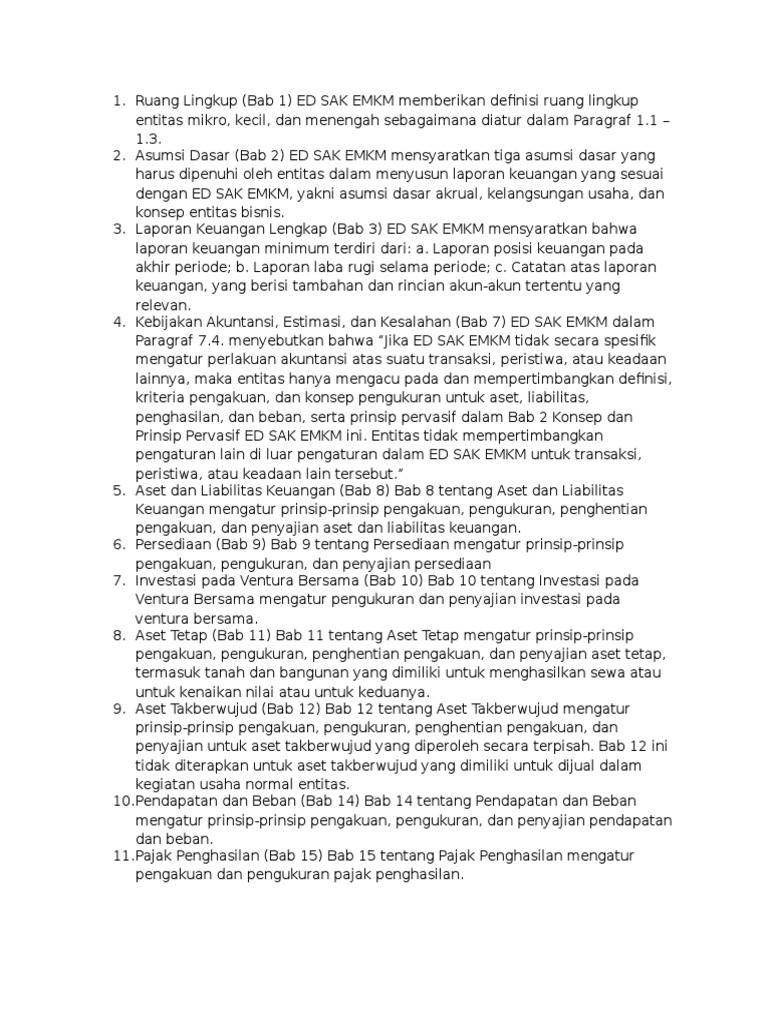 Panduan ED SAK EMKM untuk UMKM | PDF