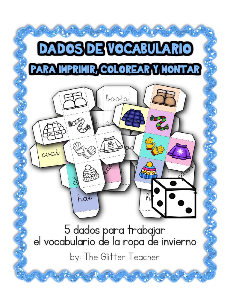 Winter Clothes Dice Pdf