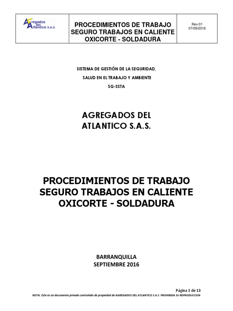 Procedimientos Oxicote - Soldadura | PDF | Soldadura | Construcción