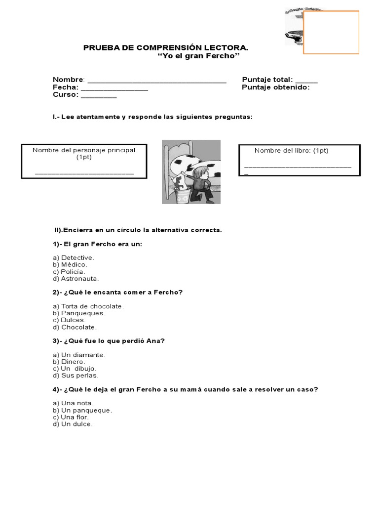 Prueba de Lenguaje (El Gran Fercho) | PDF