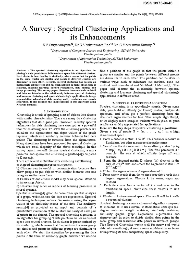 I Jcs It 2015060141 | PDF | Cluster Analysis | Eigenvalues And Eigenvectors