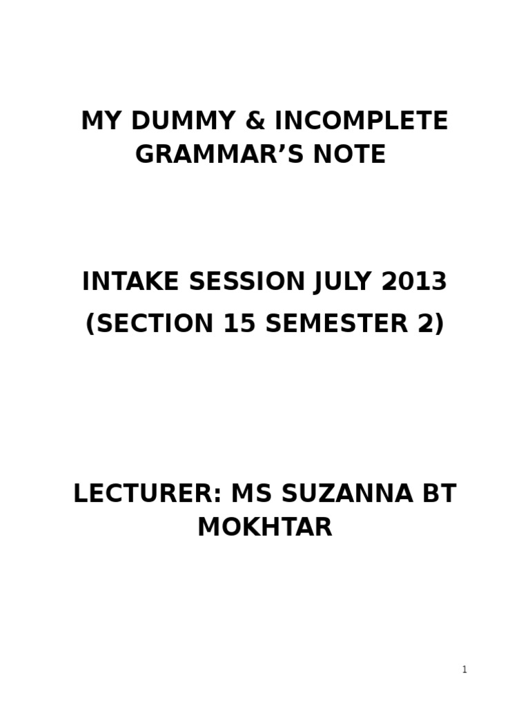 Complete Grammar Note | PDF | Grammatical Number | Grammatical Tense