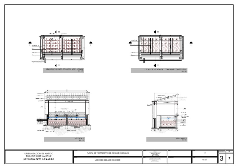 Diseño de un lecho de secado de lodos para una planta de tratamiento de ...