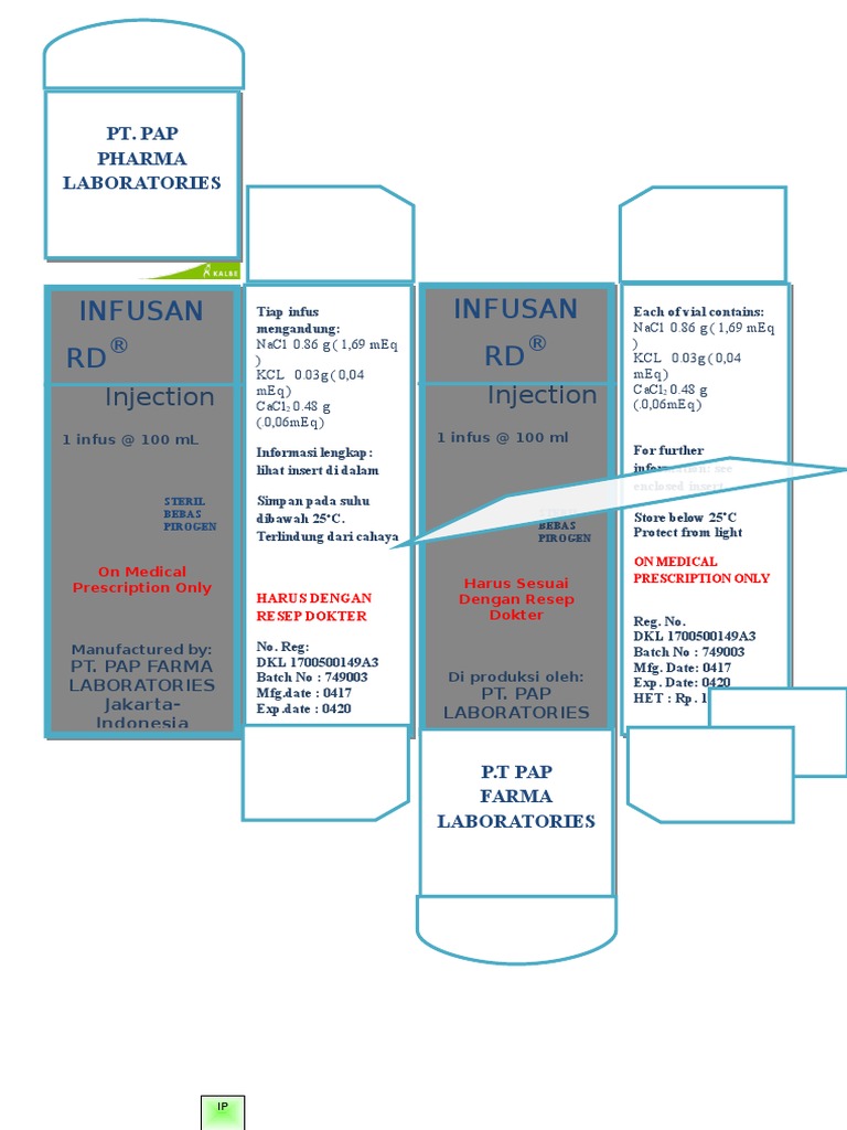 Kemasan Infus Fix | PDF