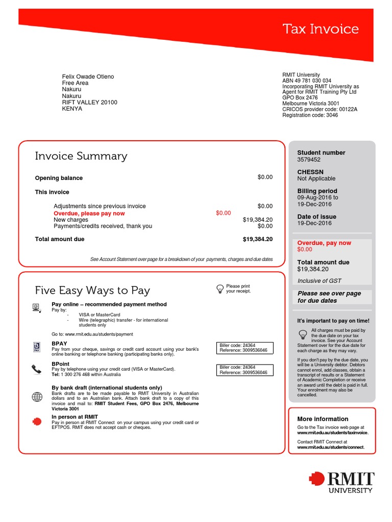 Ams Invoice | PDF | Invoice | Payments