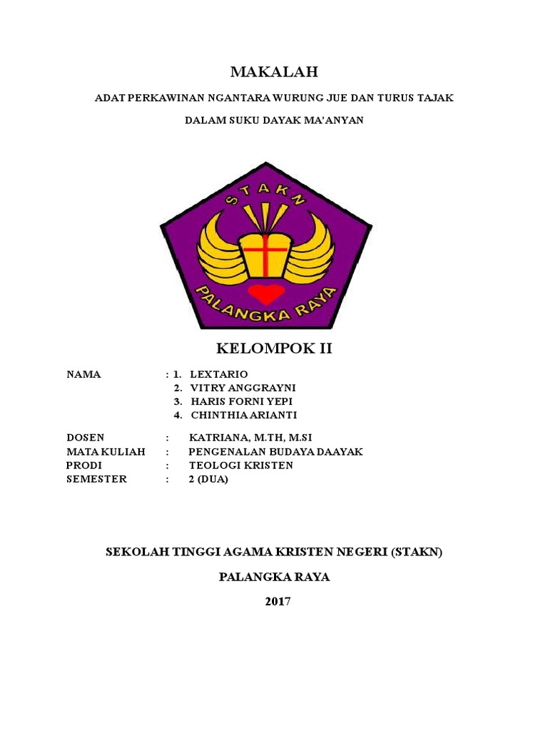 Adat Perkawinan Dayak Ma’anyan: Ngantara Wurung Jue dan Turus Tajak | PDF