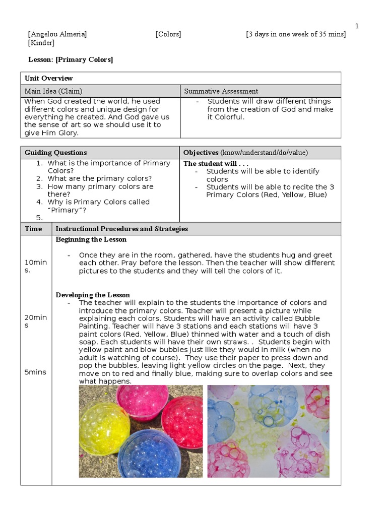 Primary Colors | PDF | Educational Assessment | Quality Of Life