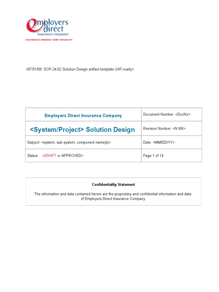 Solution Design Template | PDF | Specification (Technical Standard ...