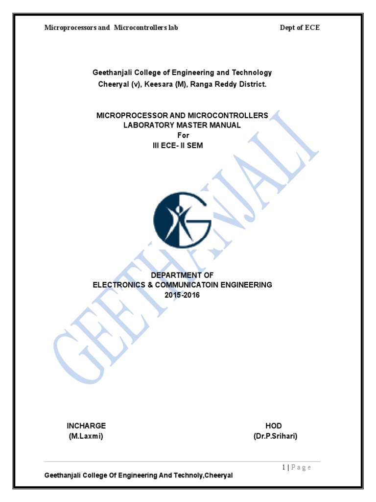 MPMC Student Lab Manual | PDF | Assembly Language | Command Line Interface