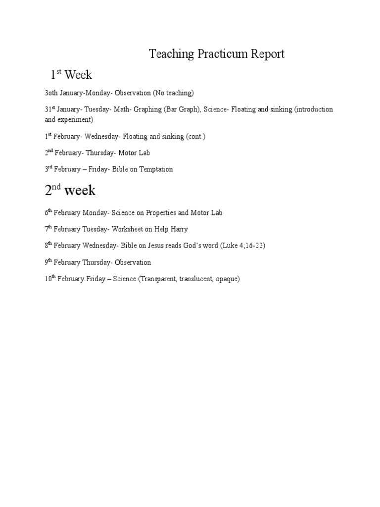 Teaching Practicum Report | PDF | Religious Texts | Canonical Gospels