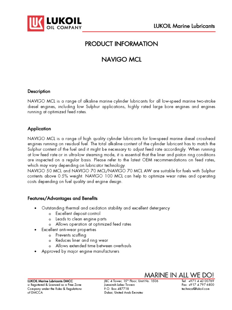 Tds Navigo MCL en | PDF | Diesel Engine | Lubricant