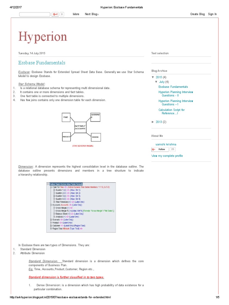 Hyperion - Essbase Fundamentals | PDF | Information Retrieval ...