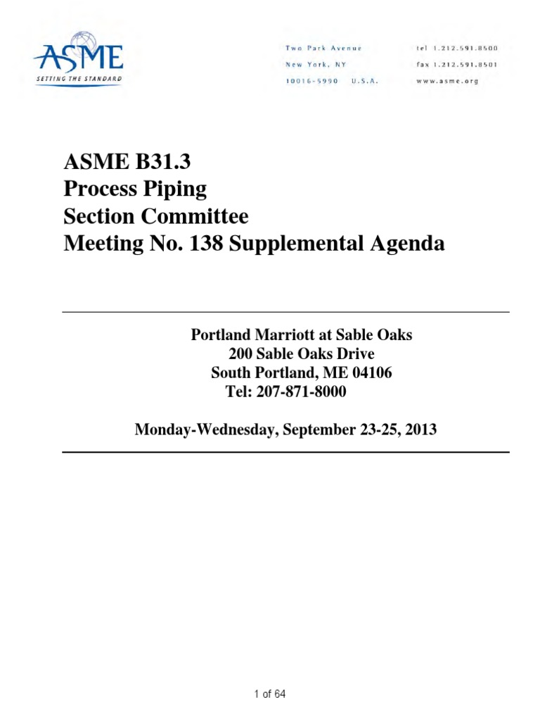 Asme B31.3 | PDF | Pipe (Fluid Conveyance) | Strength Of Materials