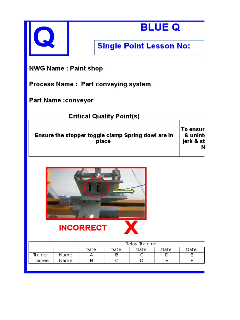 One Point Lesson | PDF | Industrial Processes | Commercial Item ...
