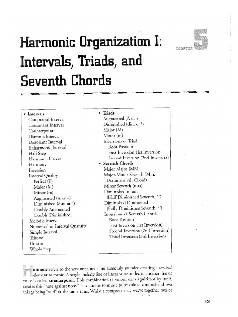 Ch. 5 - Intervals, Triads, Seventh Chords | PDF