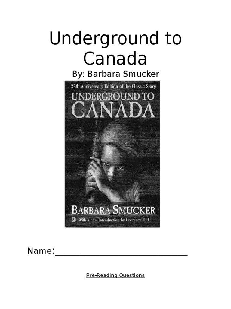 Underground To Canada Novel Study | PDF | Underground Railroad | Slavery