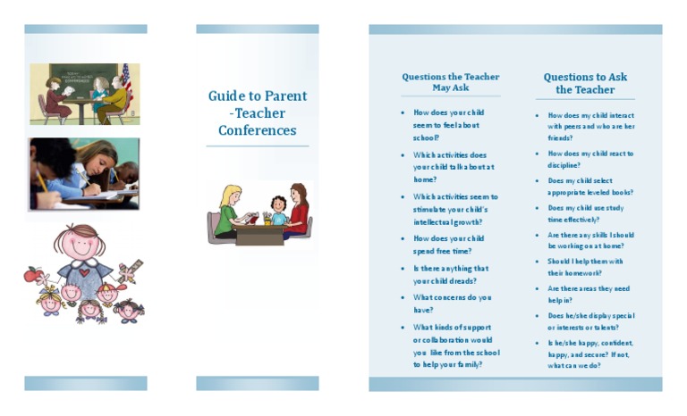 Parent Teacher Conference Flyer | PDF | Teaching | Communication