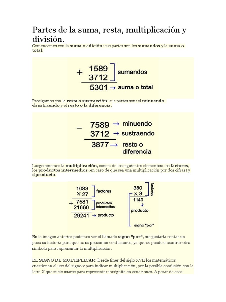 Partes de La Suma | PDF