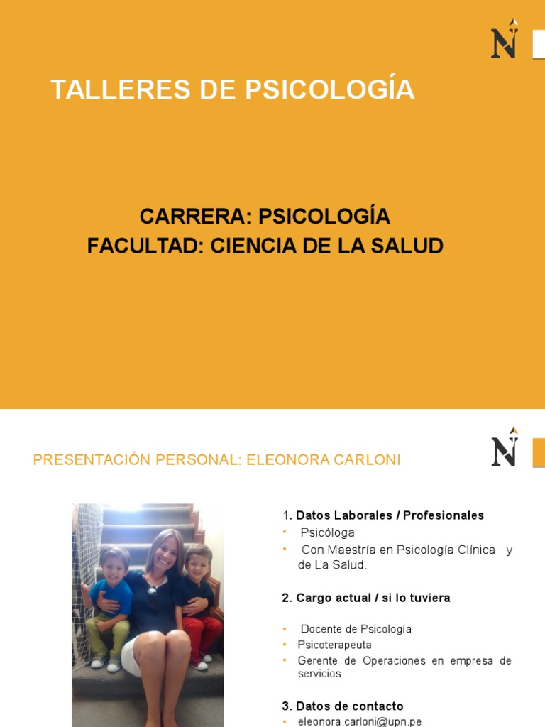 Presentación de Eleonora Carloni | PDF | Autoestima | Liderazgo