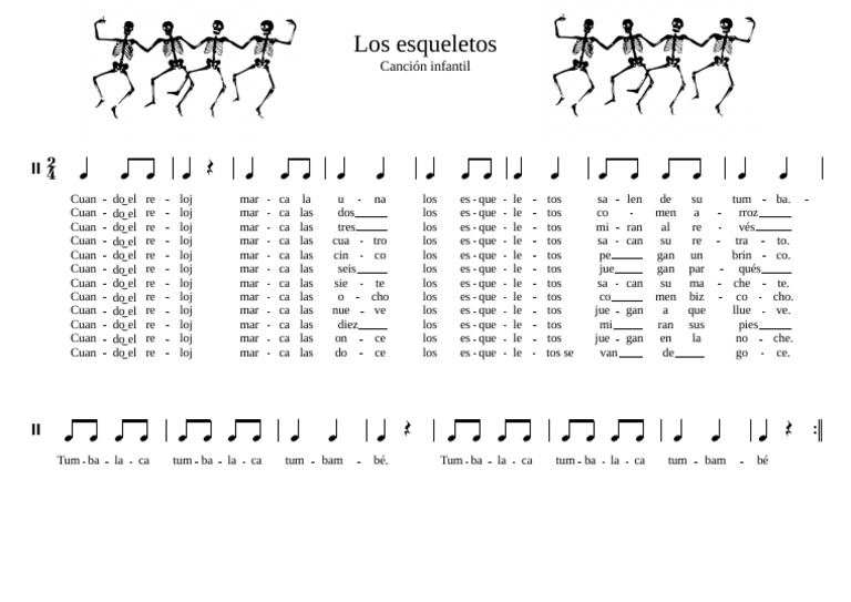 Cancion de Los Esqueletos | PDF