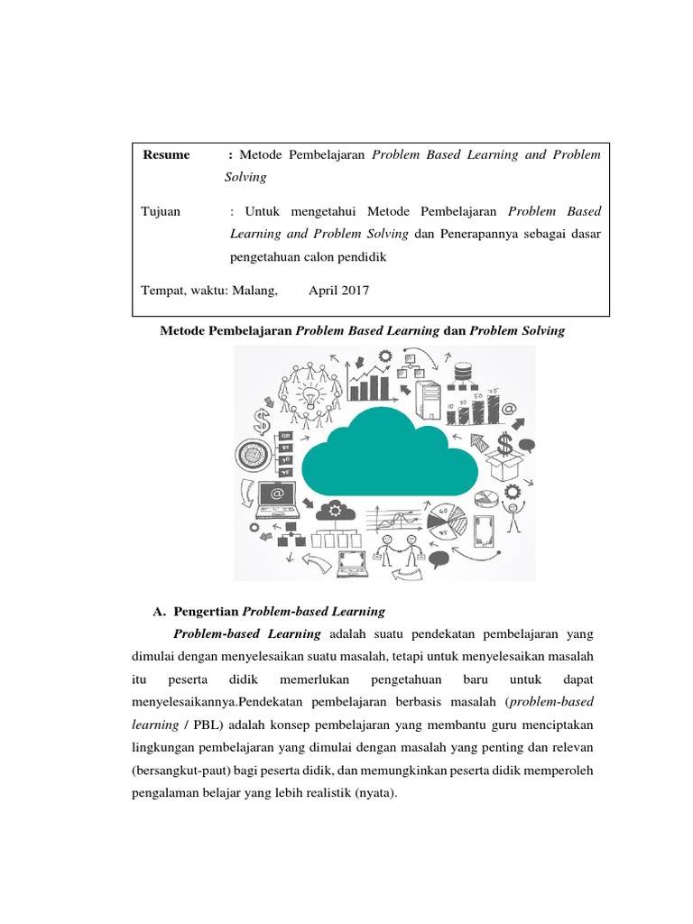 Metode Pembelajaran Problem Based Learning Dan Problem Solving Fuck PDF | PDF