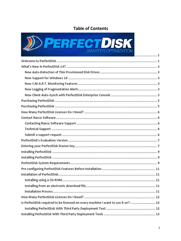 Raxco PerfectDisk 14 UserGuide | PDF | Hyper V | Installation (Computer Programs)