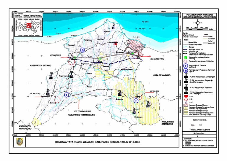 Peta RTRW Kabupaten Kendal Jawa Tengah | PDF