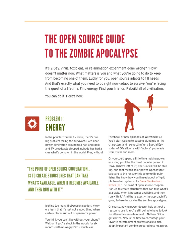 The Open Source Guide To The Zombie Apocalypse: Energy | PDF | Zombies ...