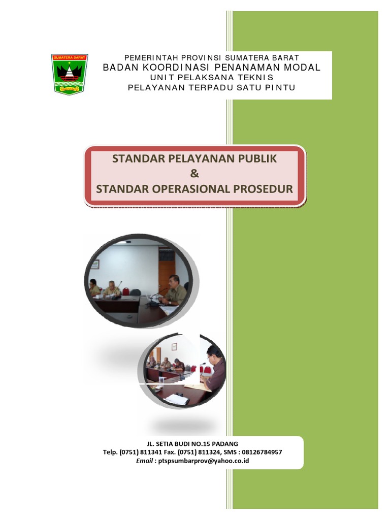Microsoft Word - Standar Pelayanan PTSP | PDF