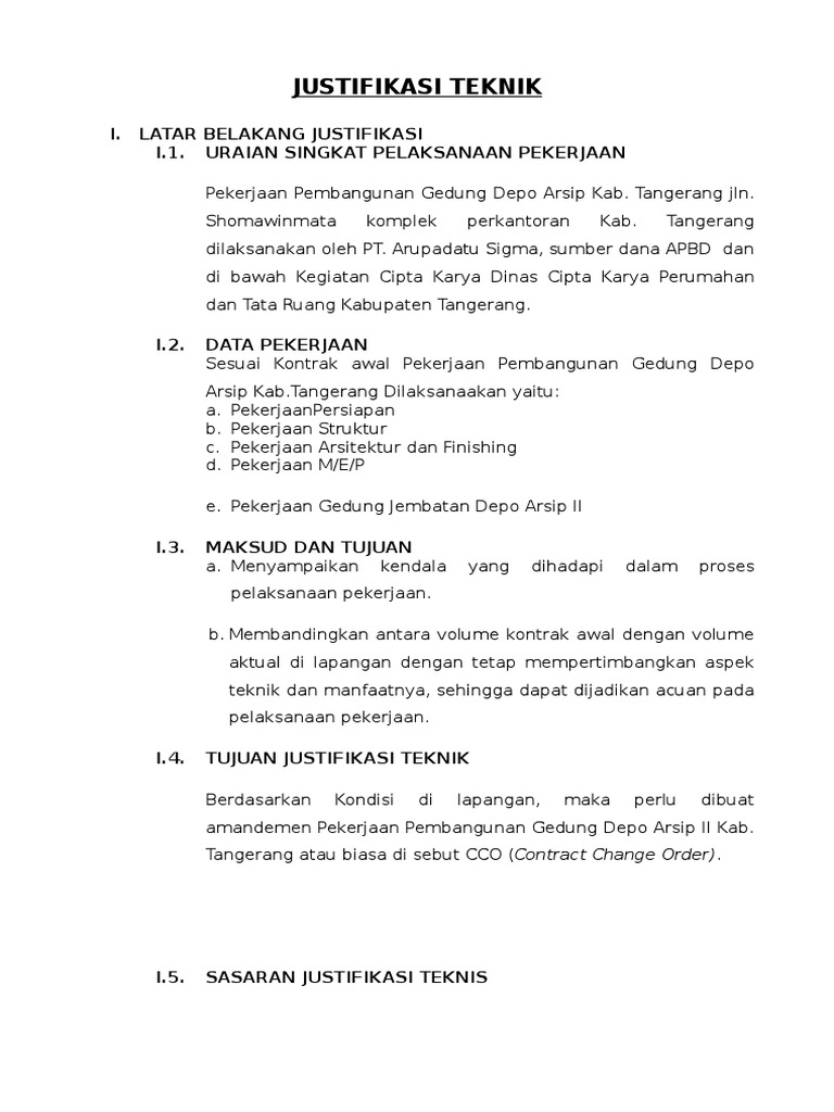 Contoh Justek Pdf