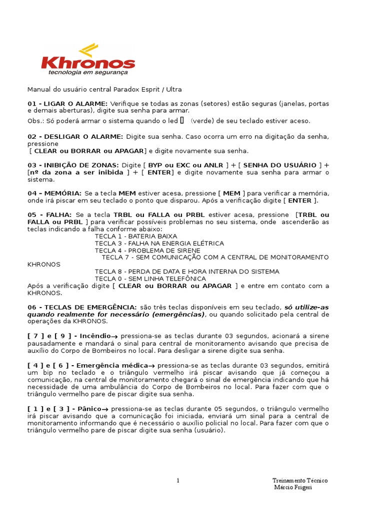 Paradox - Treinamento Khronos | PDF | Senha | Bens manufaturados