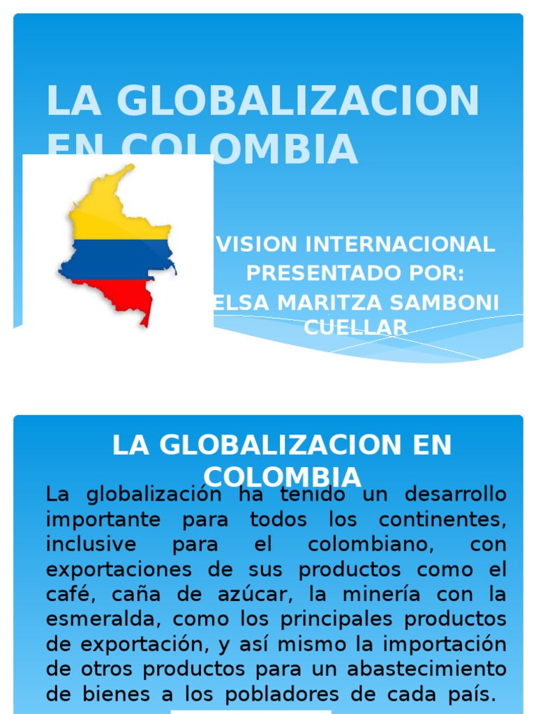 La Globalizacion en Colombia | PDF | Globalización | Sociedad