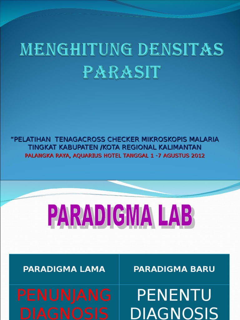 Cara Hitung Densitas Parasit | PDF