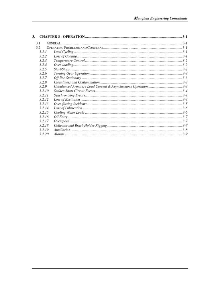 Chapter 3 Operation | PDF | Electric Generator | Electric Power