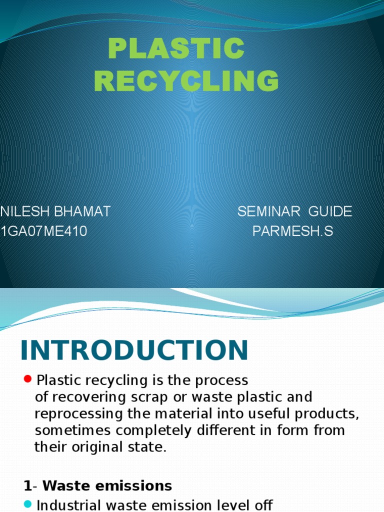 Plastic Recycling | PDF | Recycling | Plastic