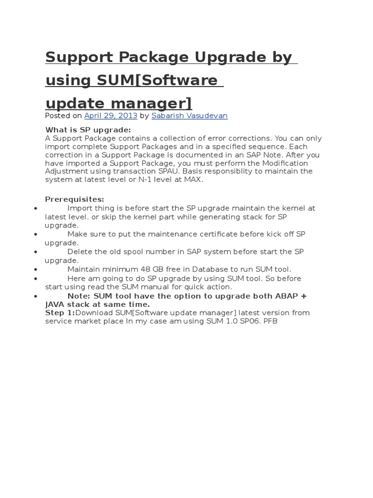 SAP SP Suing Sum | PDF | Java (Programming Language) | Computer Engineering