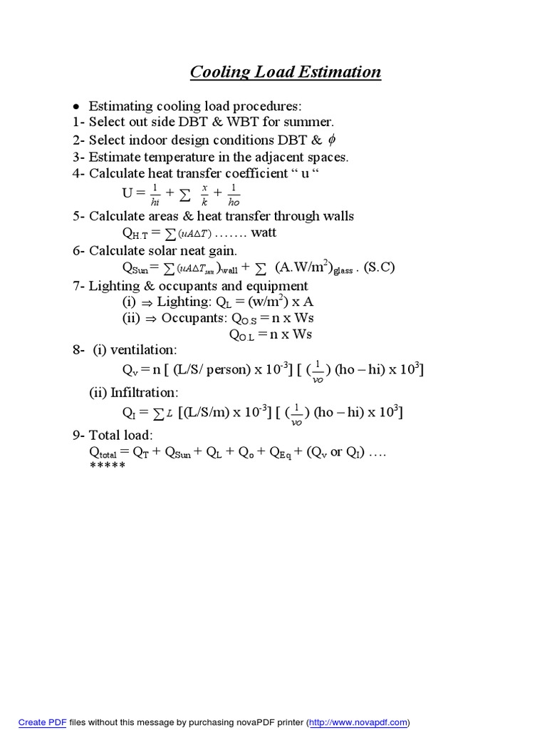 Cooling Load Lecture Mod Pdf Window Door