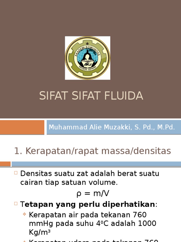 Sifat Sifat Fluida | PDF
