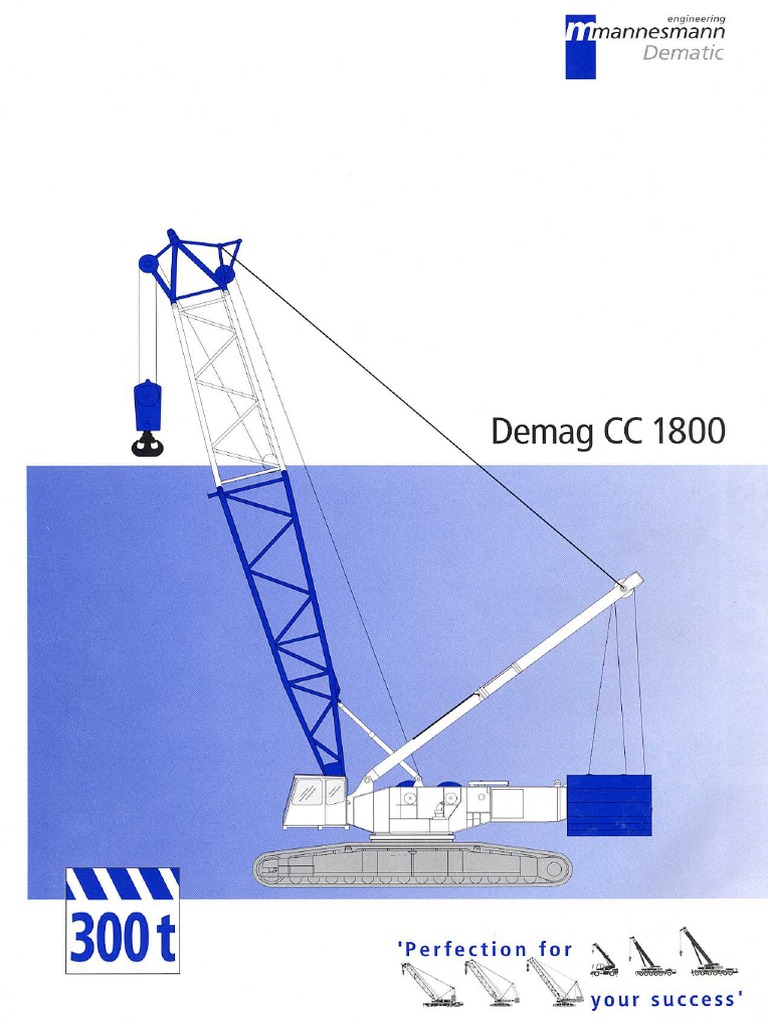 Crane chart - Demag CC1800 - 300t
