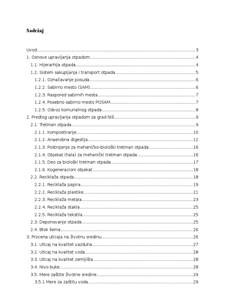 Upravljanje Cvrstim Otpadom Nis | PDF