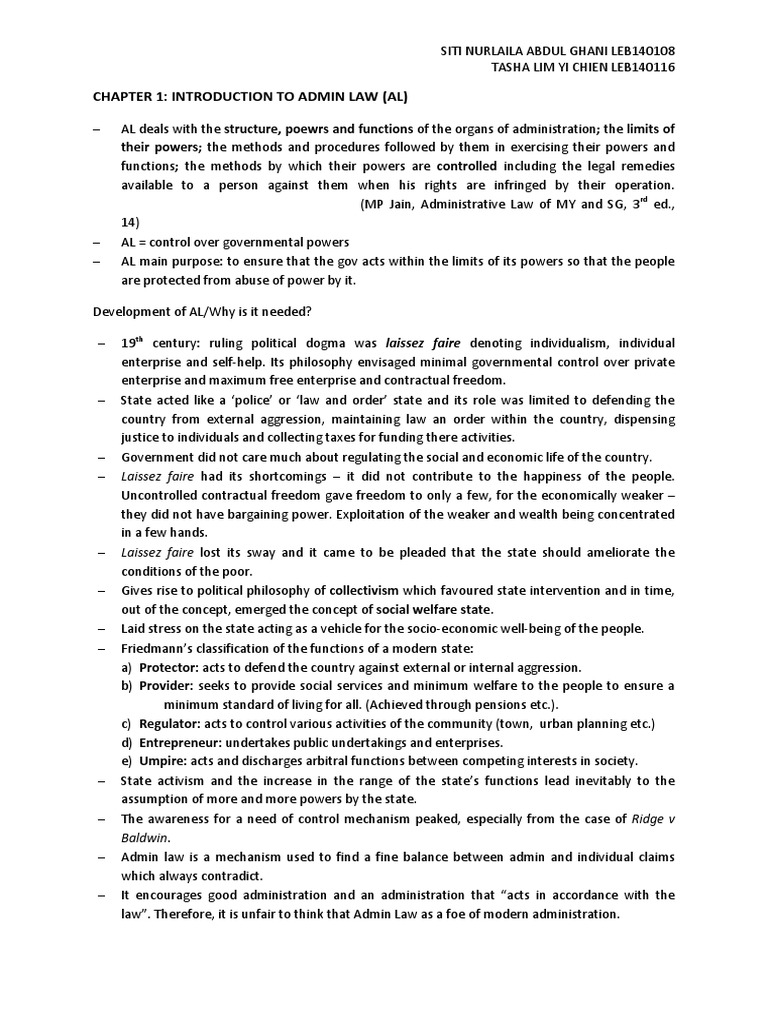 Administrative Law Notes PDF | PDF | Government | Public Law