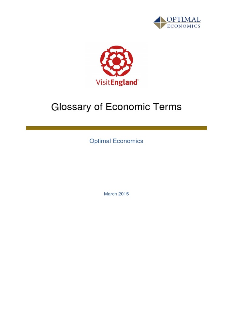 Glossary of Economic Terms | PDF | Fiscal Multiplier | Real Versus ...