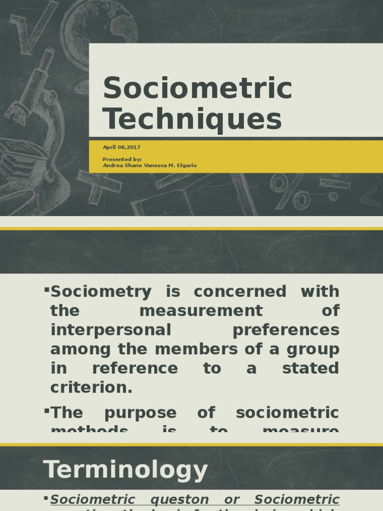 Sociometric Techniques | PDF | Survey Methodology | Applied Psychology