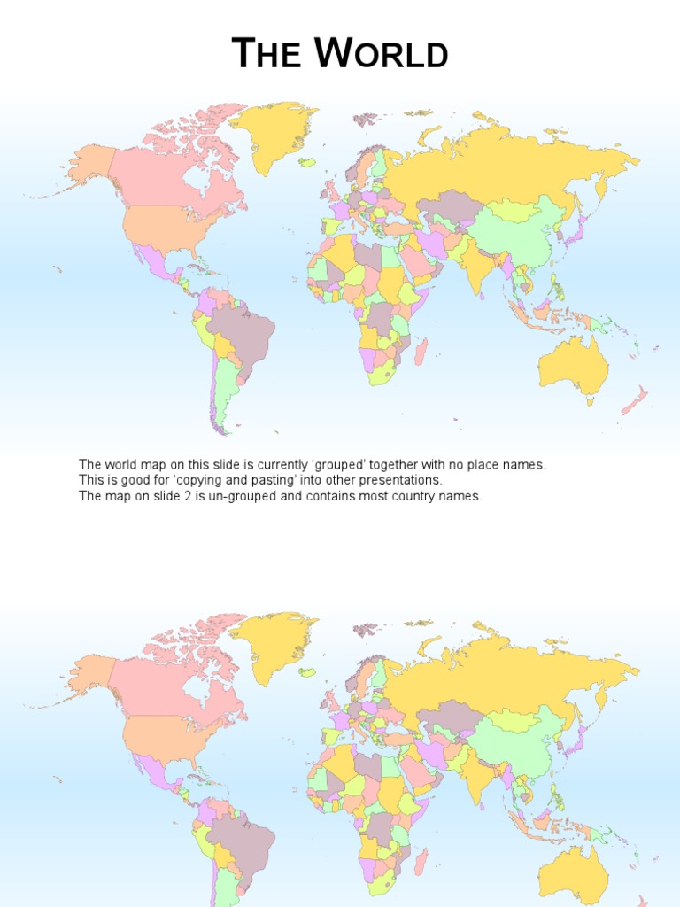 World Map Edit Able | PDF