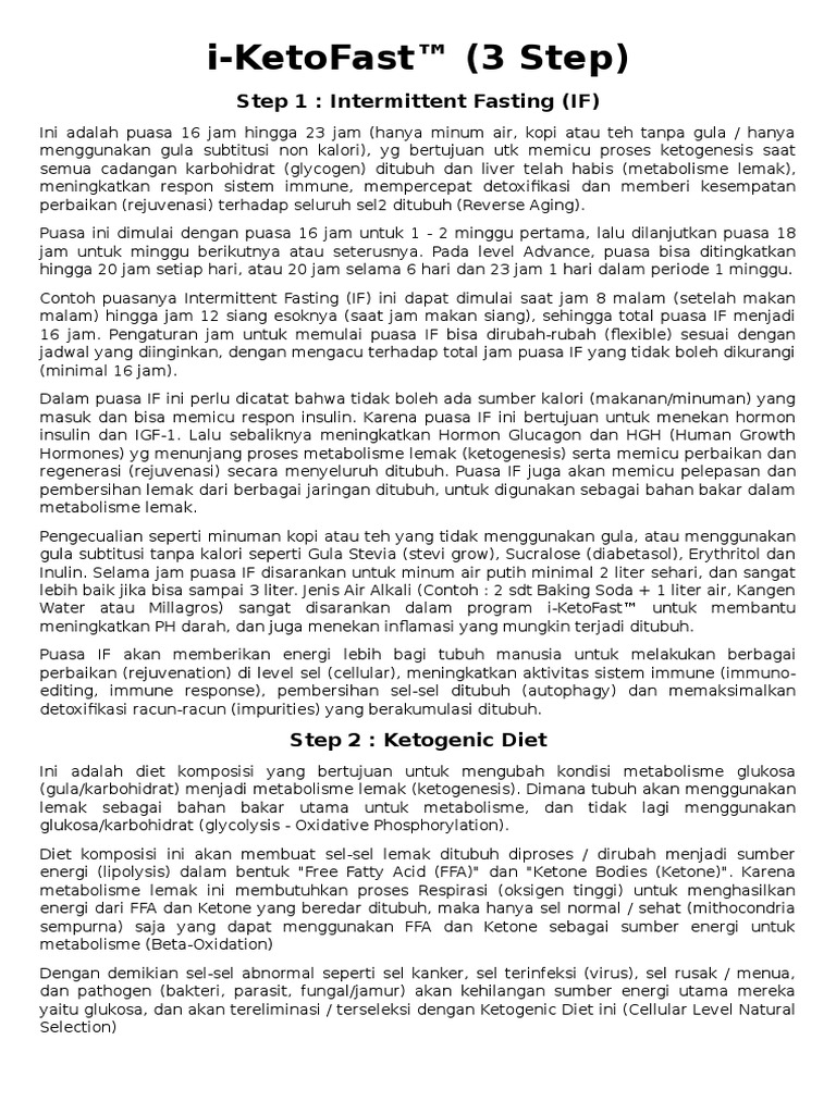 Program i-KetoFast | PDF | Kesehatan Holistik